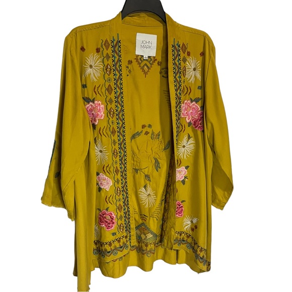 John Mark Floral Embroidered Cardigan